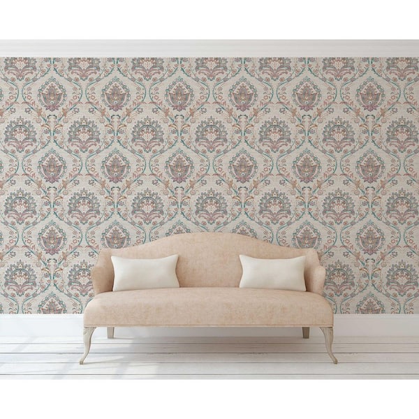 Arthouse Teigen Multi-Colored Floral Damask Wallpaper Sample ...