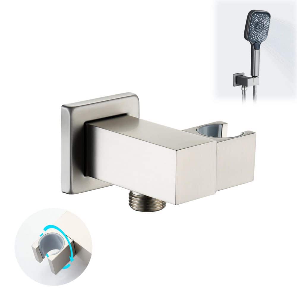 CASAINC Adjustable Square Wall-Mount Hand Shower Holder in Brushed ...