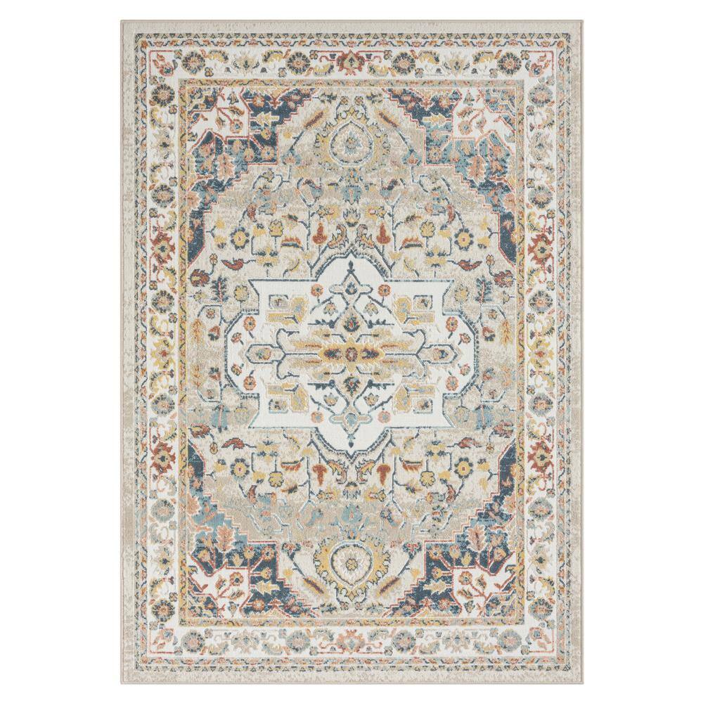 LR Home Iviana Ivory/Multicolor 7 ft. 10 in. x 9 ft. 10 in ...