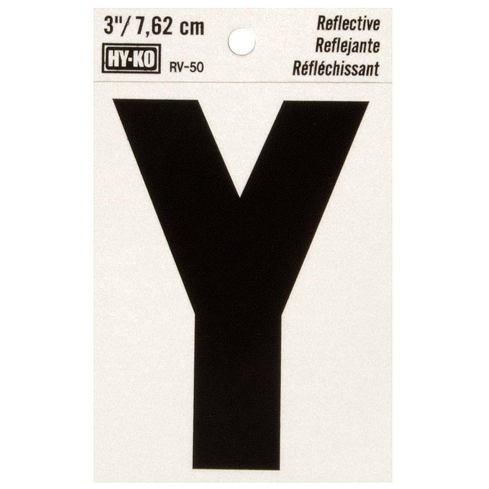 HY-KO 3 in. Vinyl Self-Adhesive Letter Y RV-50/Y - The Home Depot