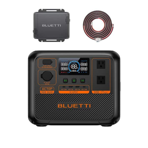 BLUETTI 1000W Continuous/2000W Peak Output Power Station AC70P LiFePO4 ...
