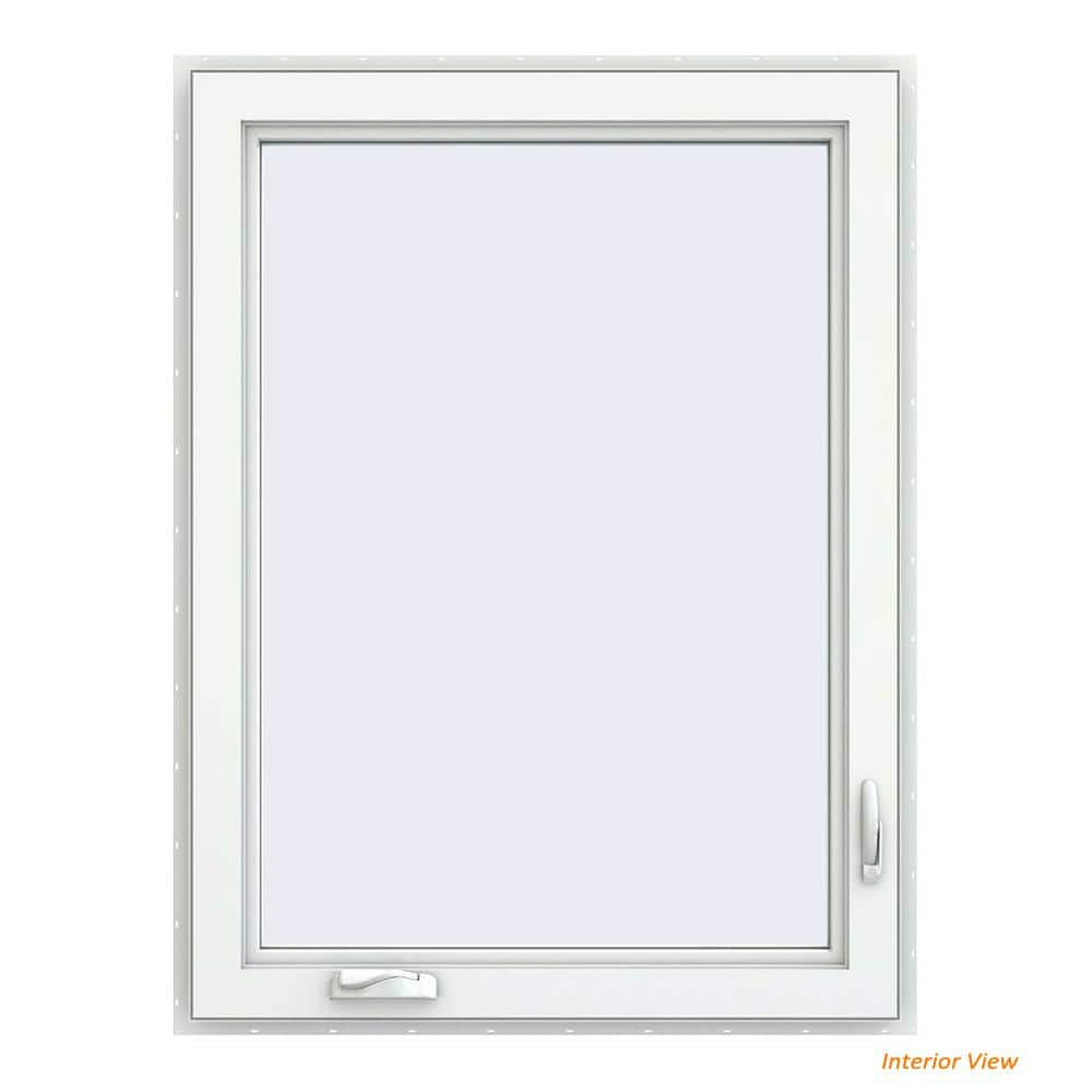 JELD-WEN 36 in. x 48 in. V-4500 Series Bronze Exterior/White Interior ...