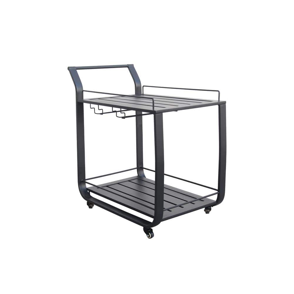 Slat Top Metal Outdoor Serving Cart-S-359-8SCSE - The Home Depot
