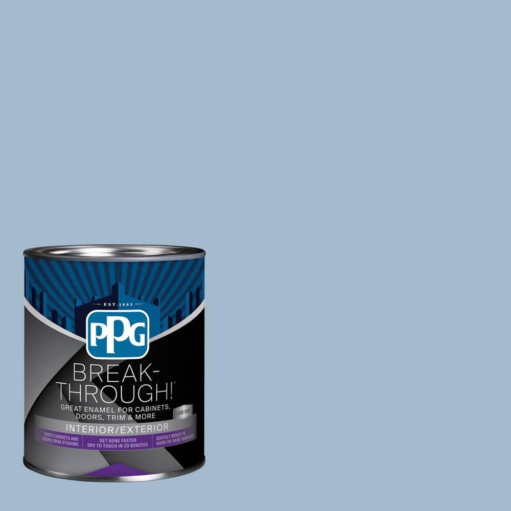 Break-Through! 1 qt. PPG1159-3 Heavenly Blue Semi-Gloss Door, Trim ...