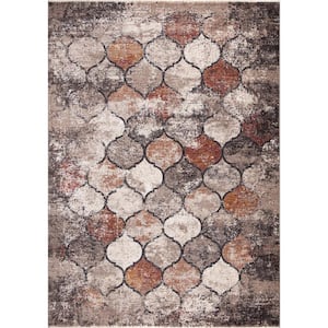 StyleWell Alino Rust 8 ft. x 10 ft. Quatrefoil Area Rug 51007 - The ...