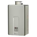 Rinnai High Efficiency Plus 9.8 GPM Residential 199,000 BTU Interior Natural Gas Tankless Water ...