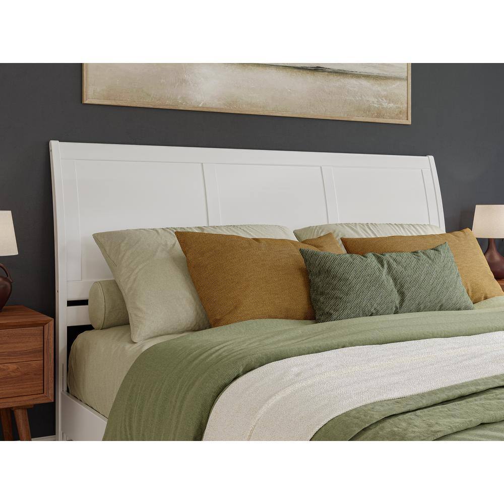Reviews for AFI Portland White King Sleigh Solid Wood Panel Headboard ...