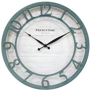 13 in. Farmhouse Series Wall Clock Silent No Ticking Oil Rubbed Bronze ...