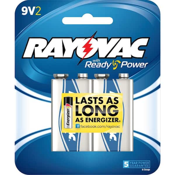 Rayovac Alkaline 9-Volt Batteries (2-Pack) A1604-2TP6F - The Home Depot