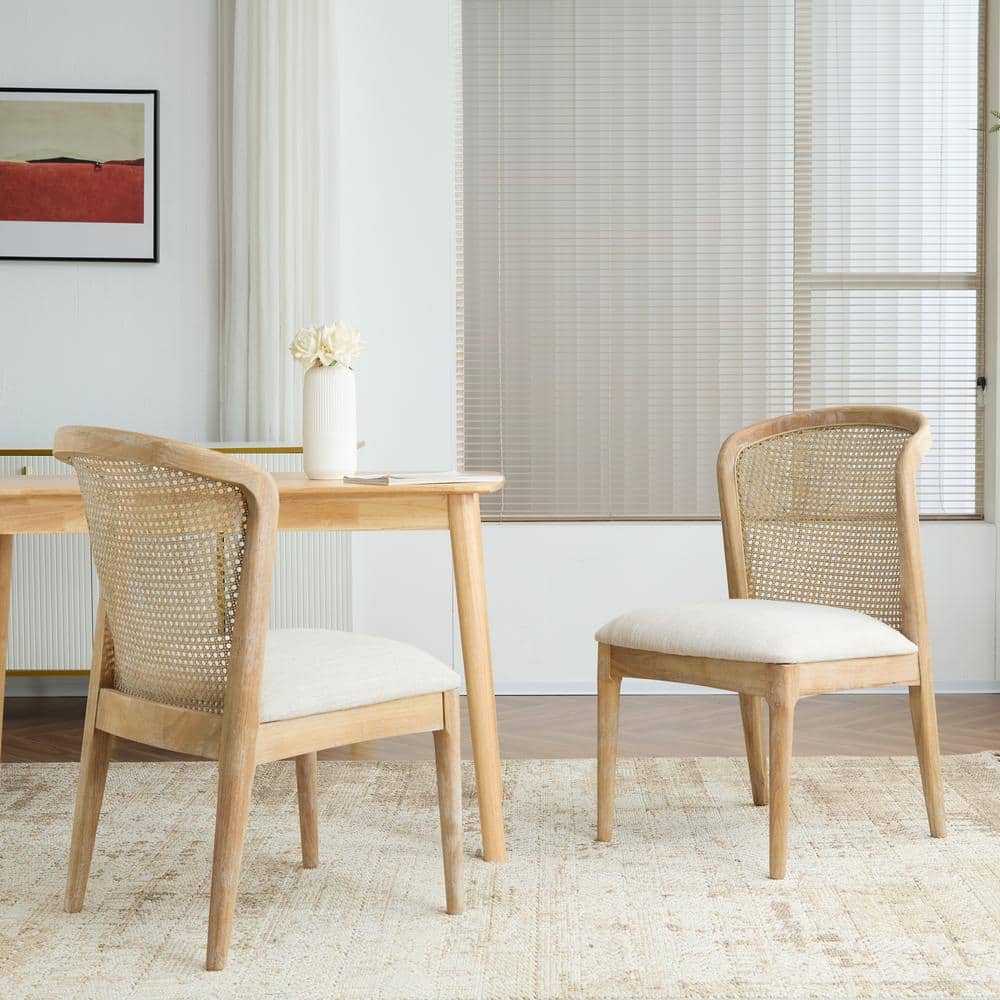 CHRISTOPHER KNIGHT HOME Quintra Upholstered Cane Webbing Dining Chairs ...