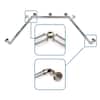 Rod Desyne 87 in. - 160 in. Single Bay Window Curtain Rod in Satin ...