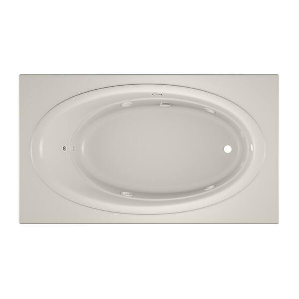 JACUZZI NOVA 72 in. x 42 in. Acrylic Right-Hand Drain Rectangular Drop ...