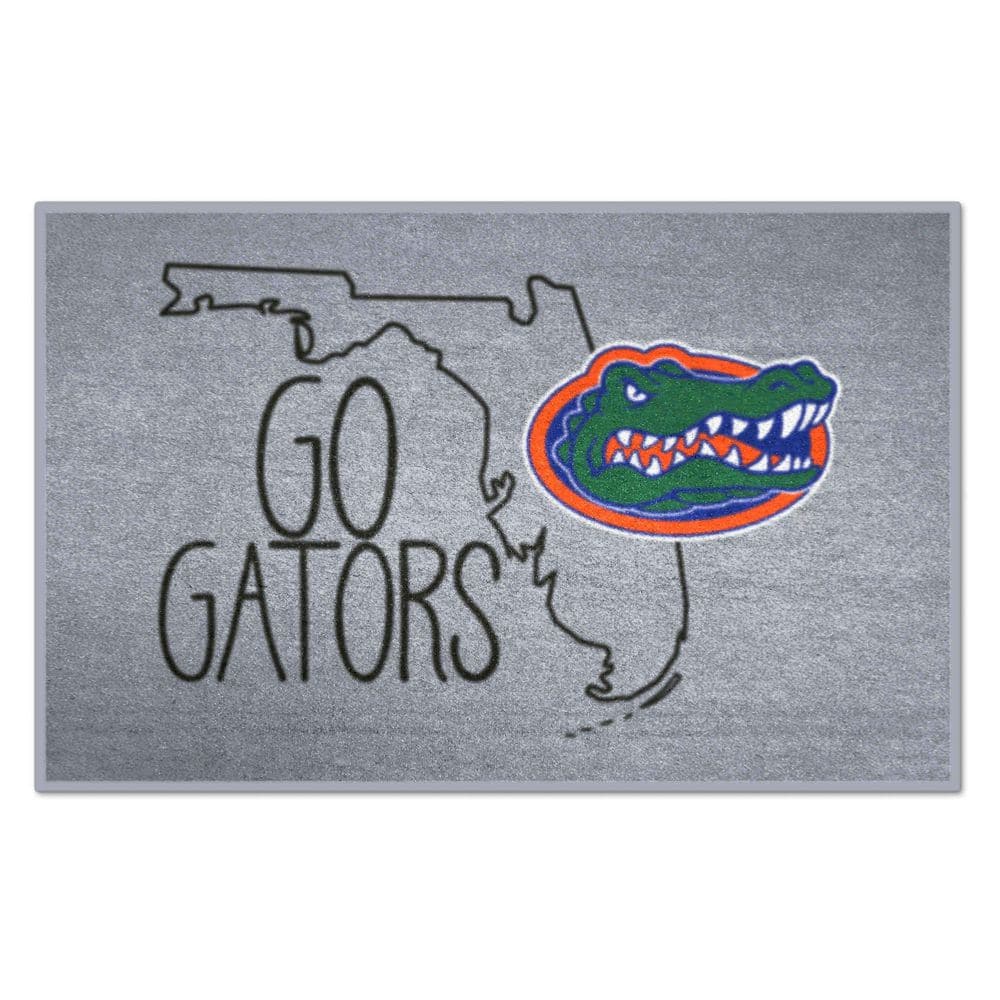 FANMATS Florida Gators Southern Style Gray 1.5 ft. x 2.5 ft. Starter ...