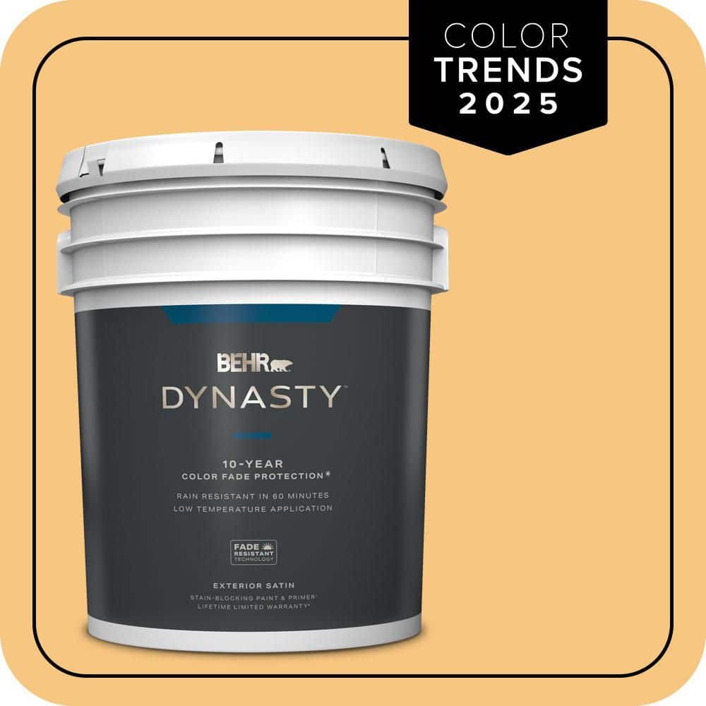 BEHR DYNASTY 5 gal. #PPU6-07 Jackfruit Satin Enamel Exterior Stain ...