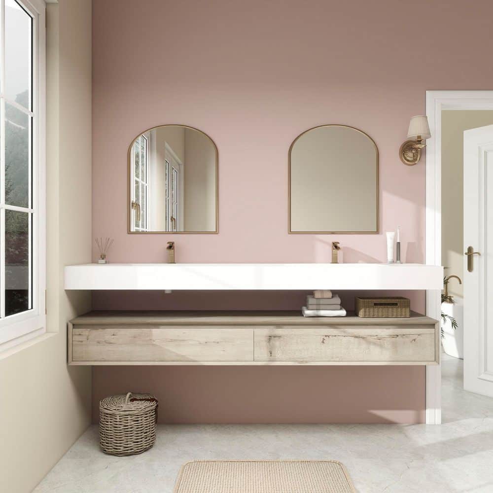 BV Better Vanity Alysa 84 in. W. x 20 in. D x 23 in. H Double Sink ...