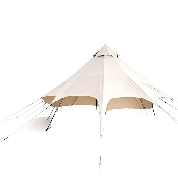 JimsMaison 21 ft. x 21 ft. Beige Heavy Canvas Event Tent JMSAHCTS09BEG ...