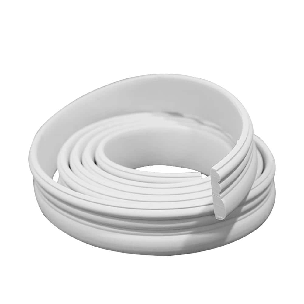 Wellco 2.4 in. x 0.5 in. x 118 in. Flexible Wall PVC Panel Moulding ...