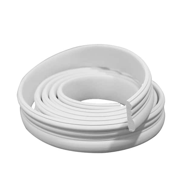 Wellco 2.4 in. x 0.5 in. x 118 in. Flexible Wall PVC Panel Moulding ...