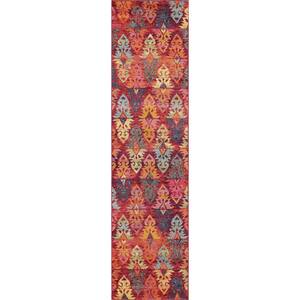 StyleWell Sedona Desert Rust Red/Multi-Color 3 ft. Round Global Area ...
