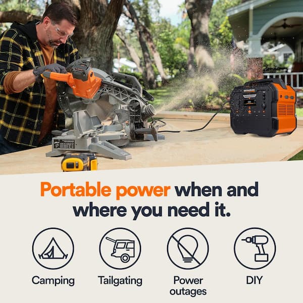 Generac 1600W Output / 3200 Peak 2106Wh Portable Battery Power Station ...