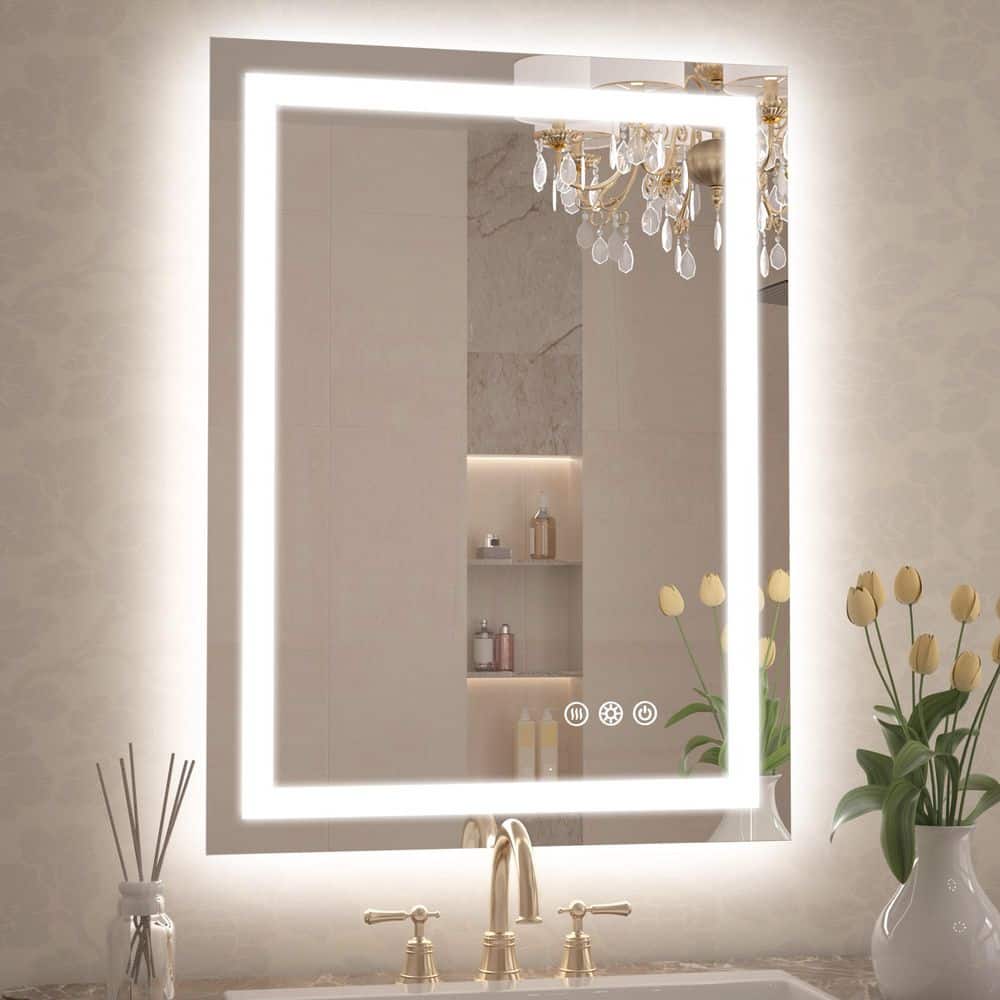 Reviews for TETOTE 24 in. W x 32 in. H Rectangular Frameless LED ...