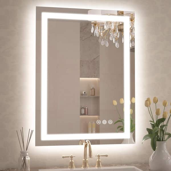 Reviews for TETOTE 24 in. W x 32 in. H Rectangular Frameless LED ...