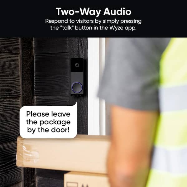 Wyze Wireless Duo Cam Video Doorbell (with Chime), Battery Powered, 2K ...
