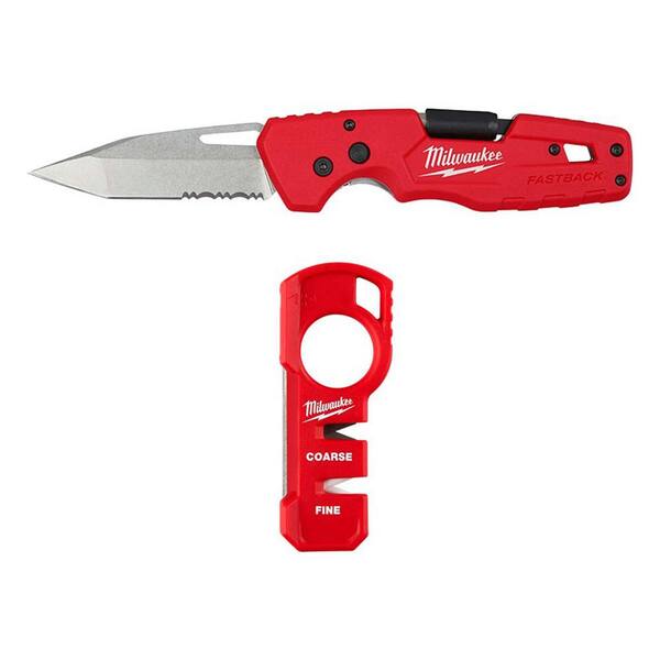 Milwaukee FASTBACK 5-in-1 Folding Knife with 3 in. Blade with Compact ...