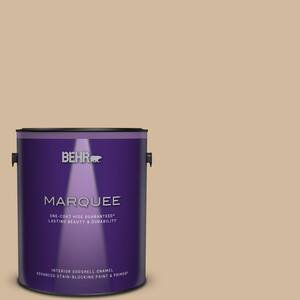 BEHR PREMIUM PLUS 1 gal. #S280-3 Practical Tan Satin Enamel Low Odor ...