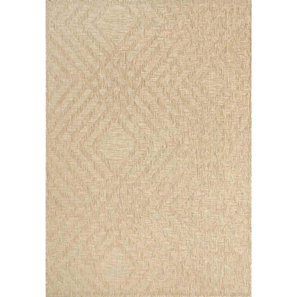 Dynamic Rugs Melissa Beige 2 ft. 2 in. X 7 ft. 3 in. Geometric Indoor ...