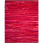 SAFAVIEH Rag Rug Black/Multi 6 ft. x 9 ft. Striped Gradient Area Rug ...
