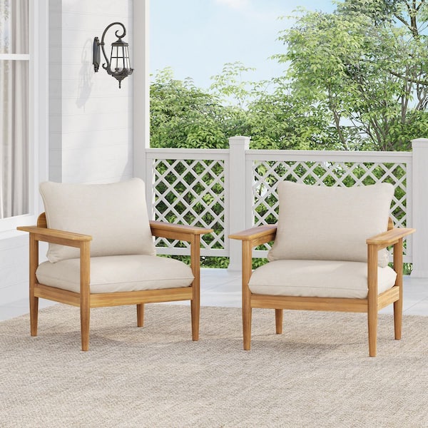 CHRISTOPHER KNIGHT HOME Terassi Patio Solid Wood Outdoor Lounge Chair ...