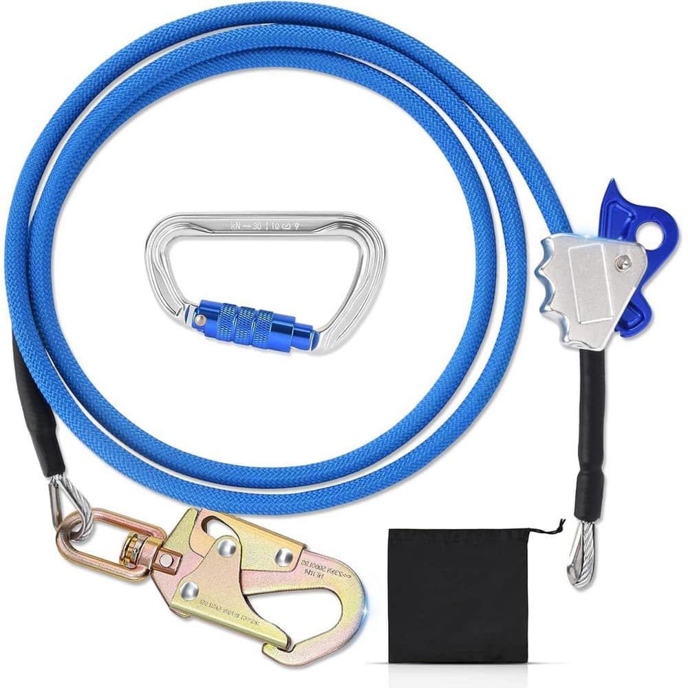 KIWDZFU 8 ft. Retractable Lifeline Tree Climbing Rope Equipment with ...