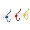 Liberty 18 in. White Hook Rack with Yellow, Teal and Red Hooks R28645 ...