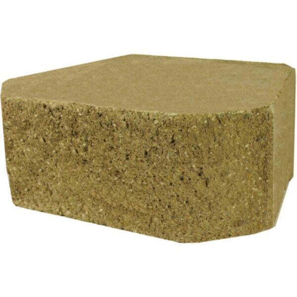 6 in. x 16 in. Tan Retaining Wall Block 16202625 - The Home Depot