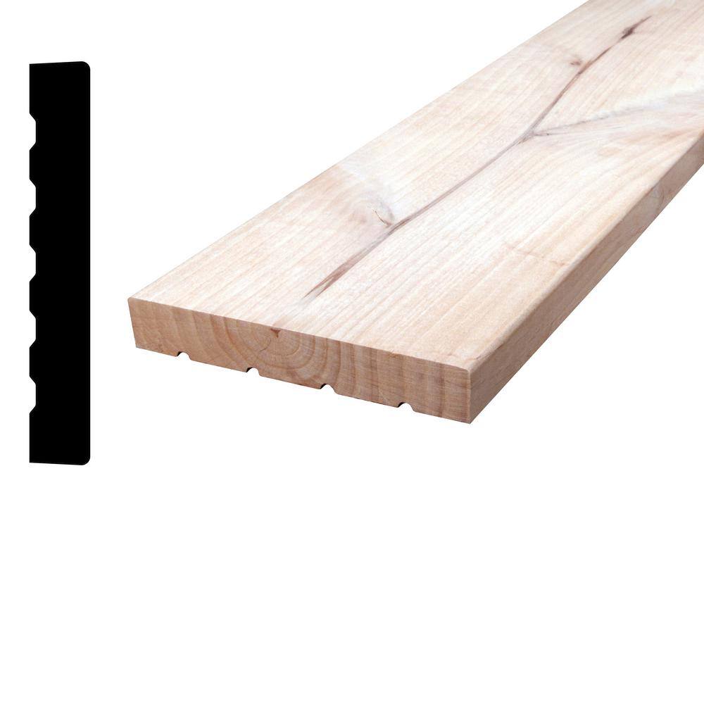 Alexandria Moulding 11/16 in. D x 4-9/16 in. W x 84 in. L Pine Wood ...