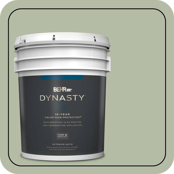 BEHR DYNASTY 5 gal. #ICC-105 Dried Chervil Satin Enamel Exterior Stain ...