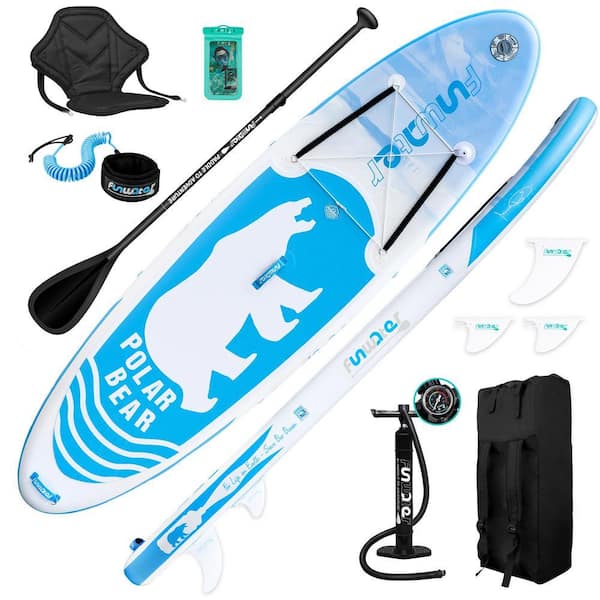 Wildaven 10.6 ft. 330 lbs. Capacity Inflatable Kayak with Waterproof ...