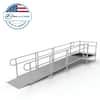 EZ-ACCESS PATHWAY 14 ft. Straight Aluminum Wheelchair Ramp Kit with ...