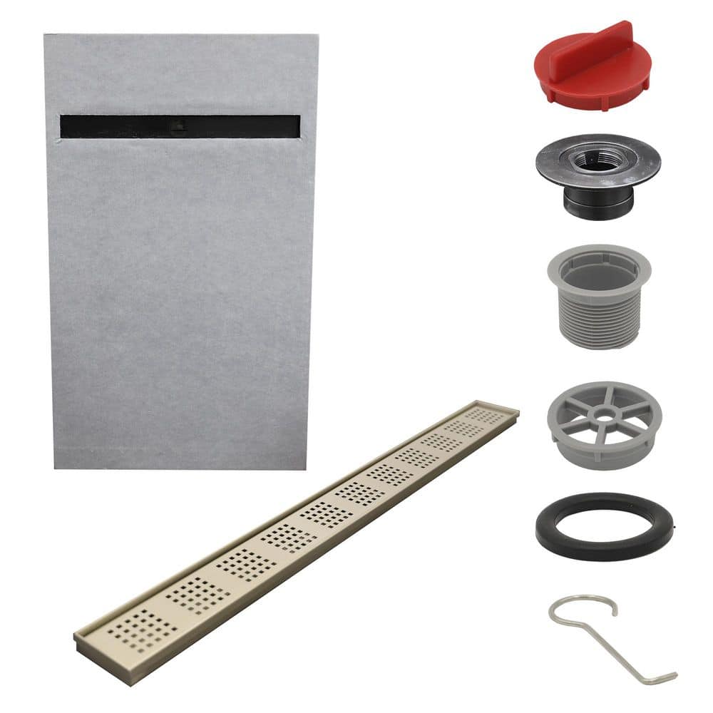 Everbilt 36 in x 60 in WaterShield Presloped Offset Linear Drain with ...