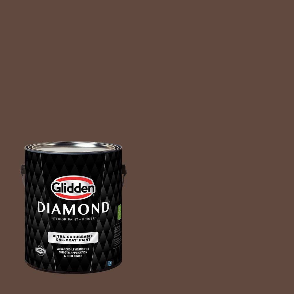 Glidden Diamond 1 gal. PPG1075-7 Fudge Truffle Satin Interior Paint ...