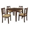 Dorel Living Redmond 5-Piece Espresso/Beige Dining Set FA7239 - The Home Depot