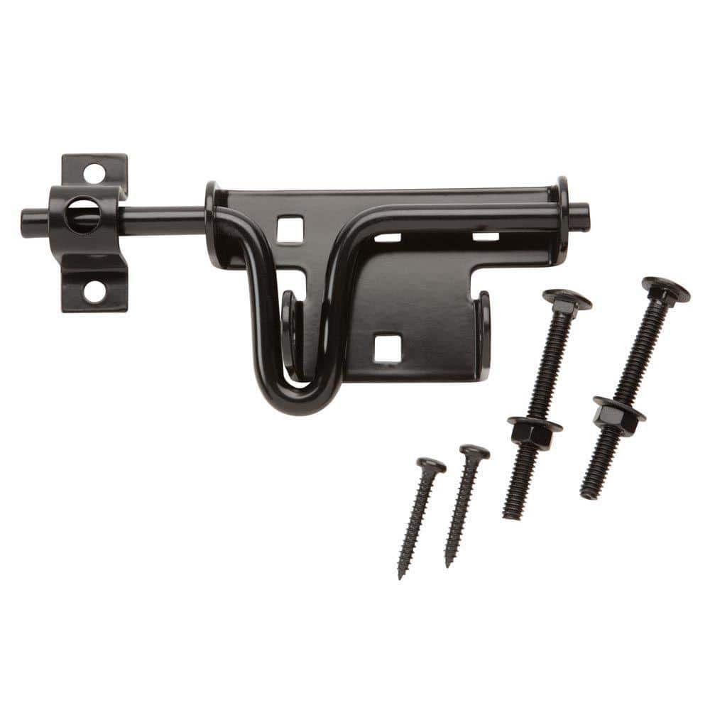 Everbilt Black Slide Bolt 24474 - The Home Depot