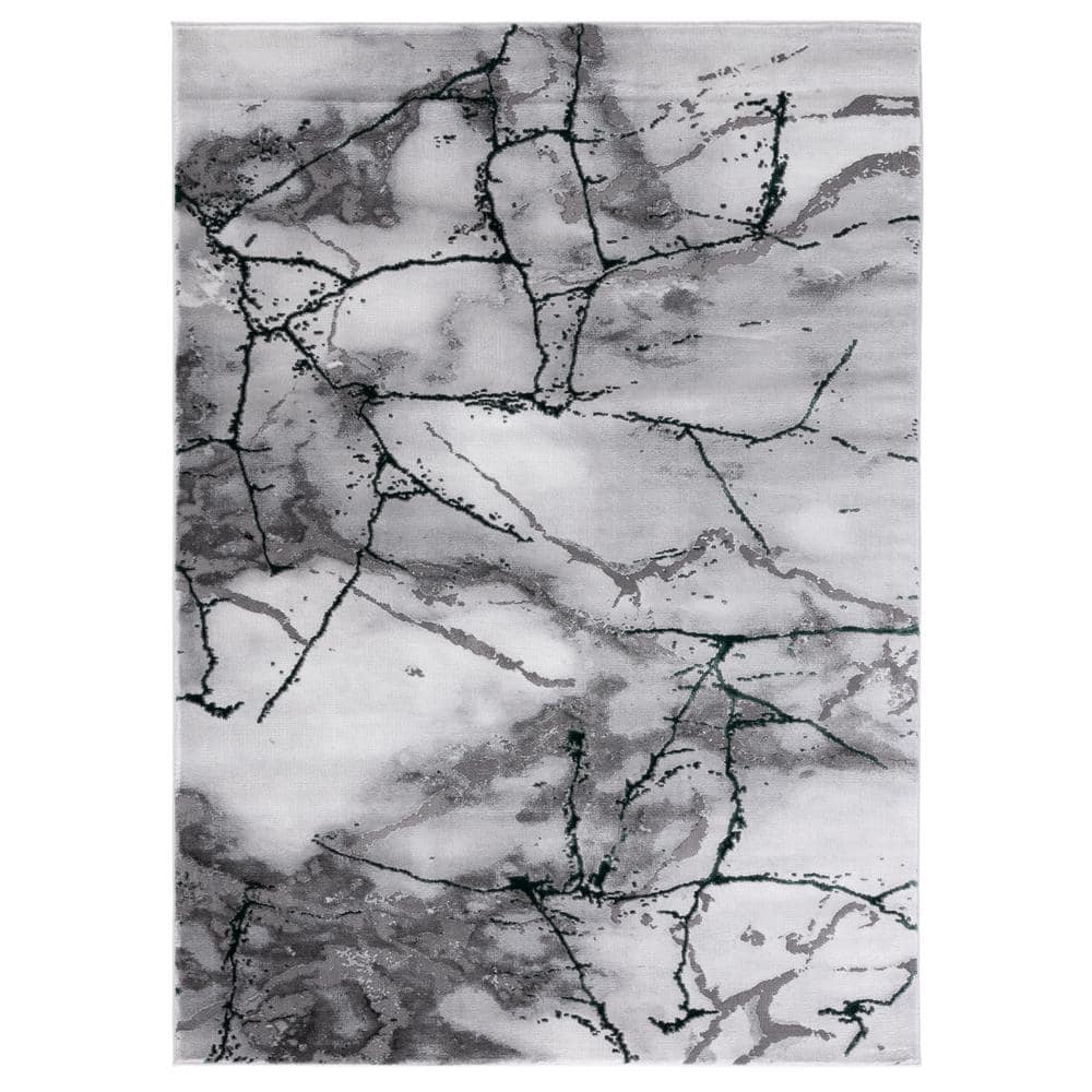 SAFAVIEH Craft Gray/Green 5 ft. x 8 ft. Distressed Abstract Area Rug ...