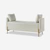 JAYDEN CREATION Claudius Modern Ivory Upholstered Flip Top Storage ...