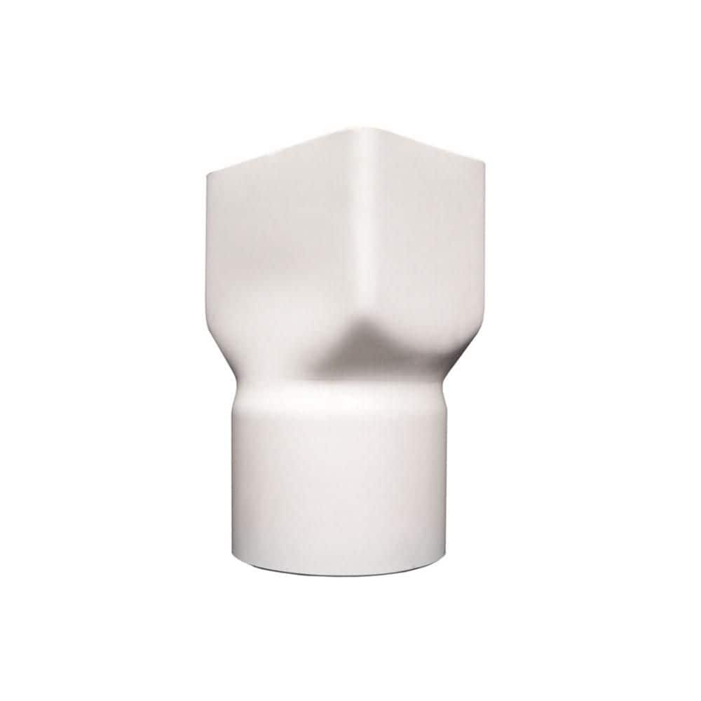 4 in. Spigot x 4 in. Spigot x 4 in. PVC Downspout Adapter 0444FH - The ...