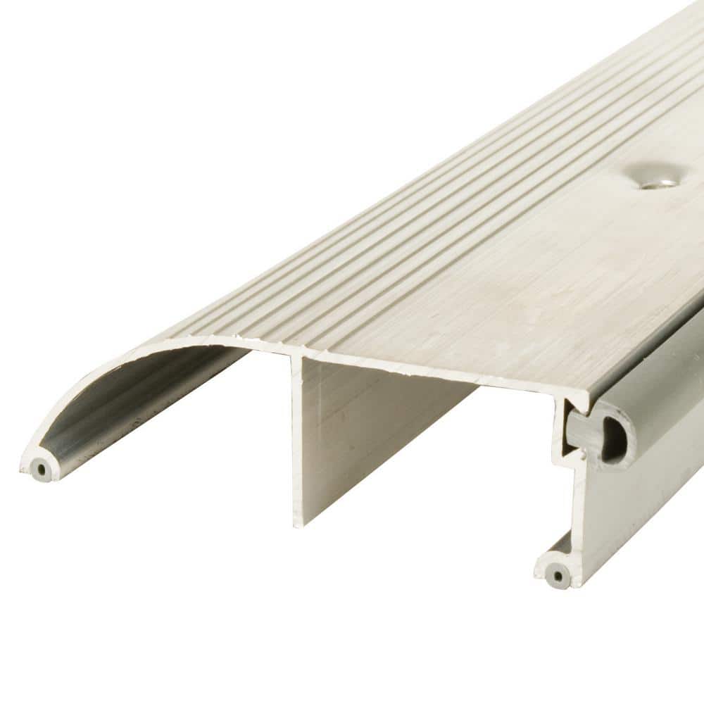 Buy 3-3/8 in. x 1 in. x 36 in. Silver Aluminum and Vinyl High-Profile ...