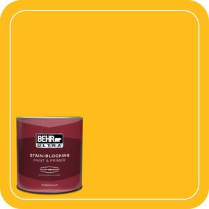 BEHR MARQUEE 1 gal. #P290-7 Laser Lemon Flat Exterior Paint & Primer ...