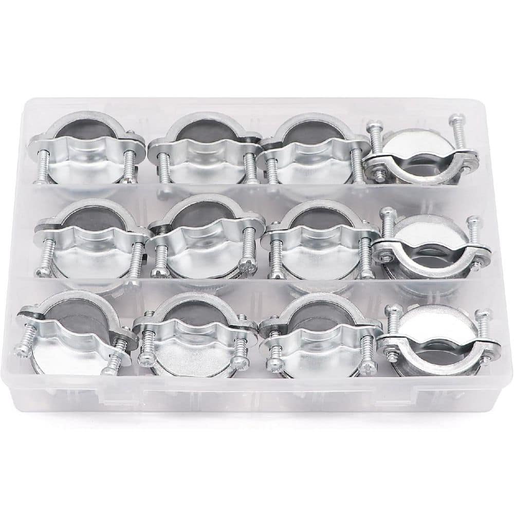 Ahfiwaso 1 in. Zinc Die Cast Clamp Type Cable Connectors for Metallic ...