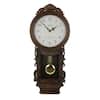 Bedford Clock Collection Chestnut Chiming Pendulum Wall Clock ...